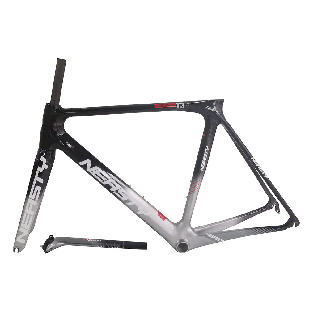 NEASTY-Brand-Full-Carbon-Fiber-Road-Bike-Frame-Red-Silver-Color ...