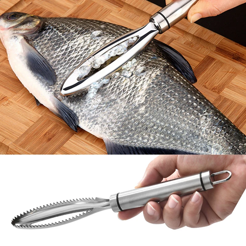 Fish Scales Scraping Kitchen Fish Cleaning Knife Cutter Stainless ...