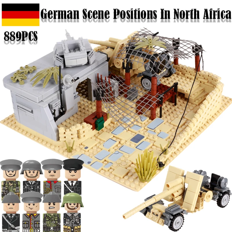 WW2-Military-Ruins-Scene-Building-Blocks-Germany-Army-Soldier-Figures ...