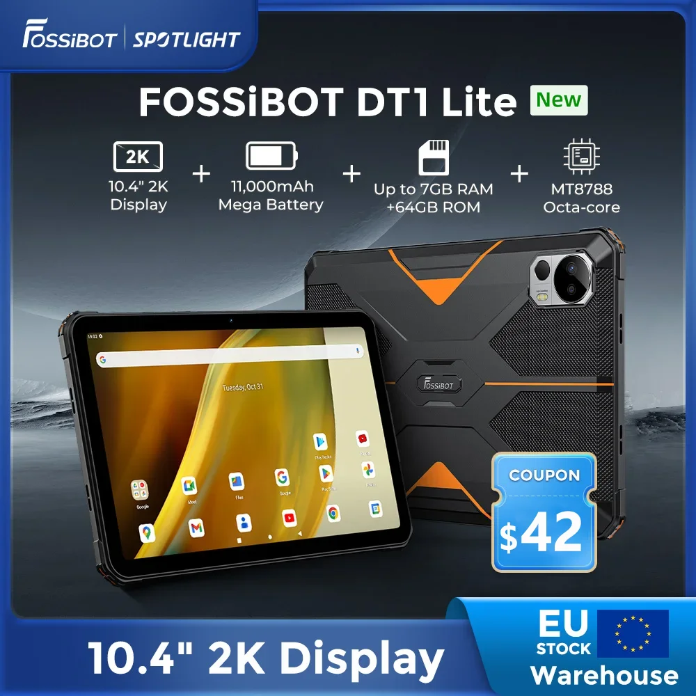 Fossibot-DT1-Lite-Android-13-Rugged-Tablet-10-4-2K-Large-Screen ...