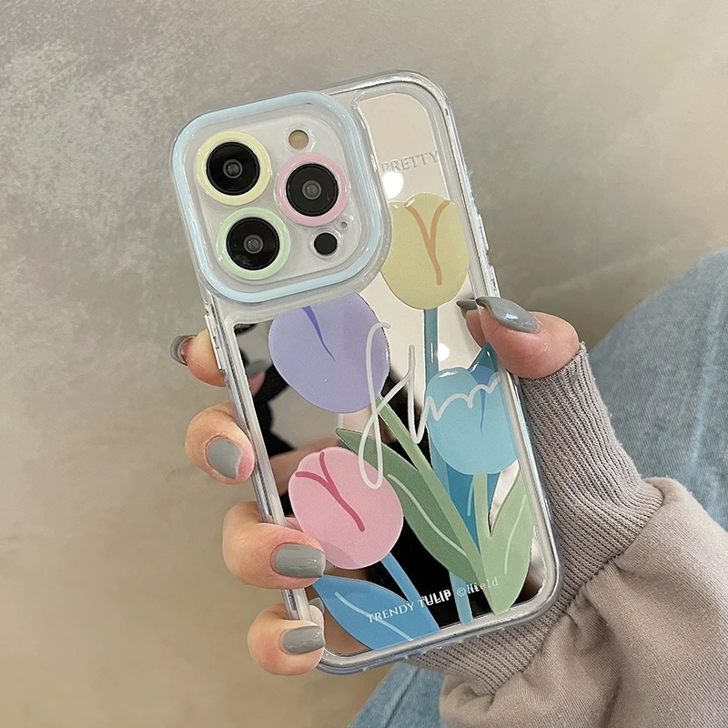 Elegante-funda-de-tel-fono-con-estampado-Floral-de-tulipanes-de-espejo-para-iPhone-14-13.jpg