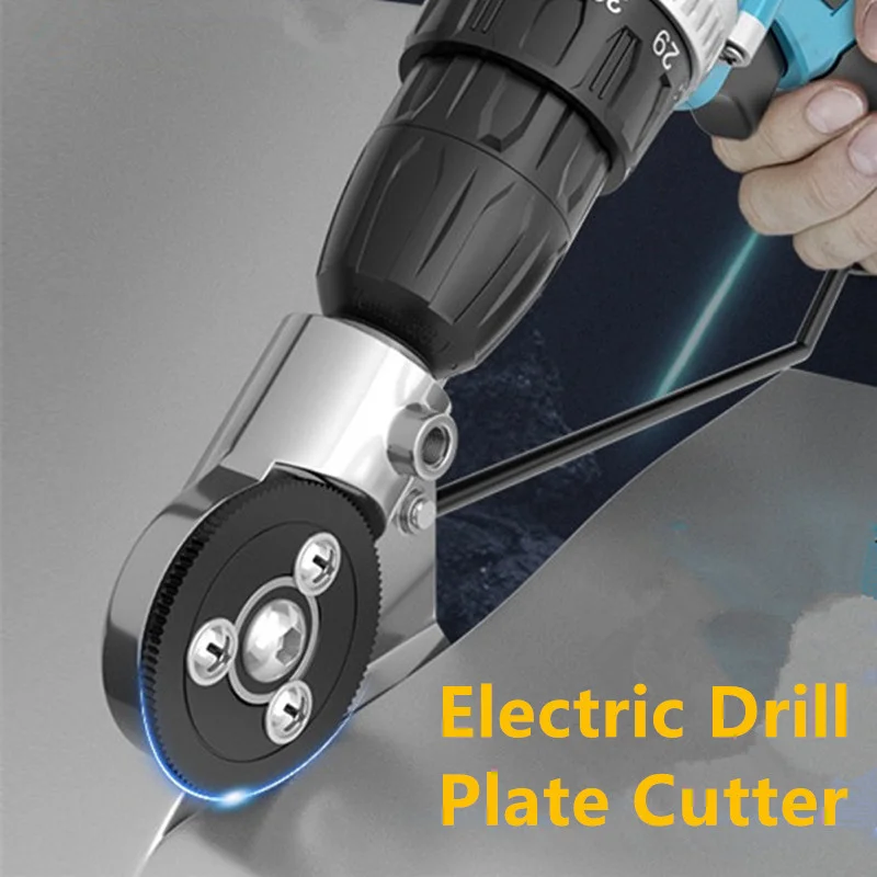 Electric-drill-plate-cutter-metal-sheet-adapter-tools-Attachment-Punch ...