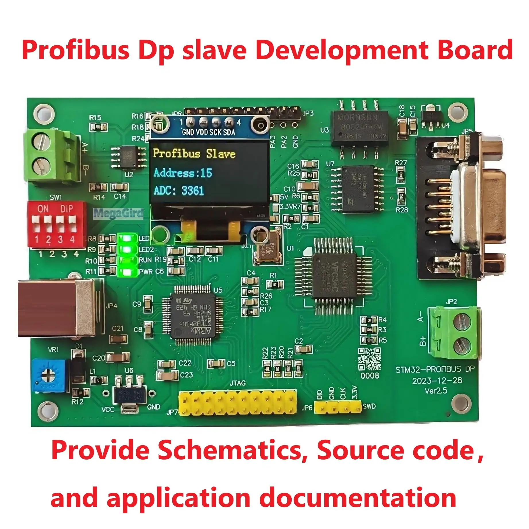 Profibus DP Slave Development Board Provide Simulate Master Station ...