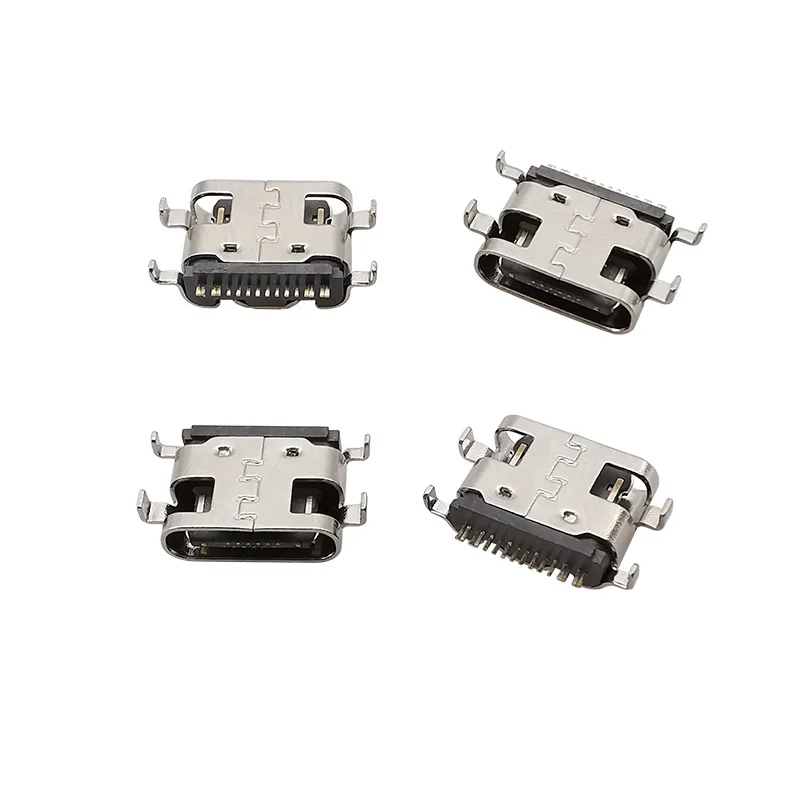 USB-Type-C-Female-Jack-16-Pin-Solder-Type-Connectors-0-8-1-6mm-Mount ...