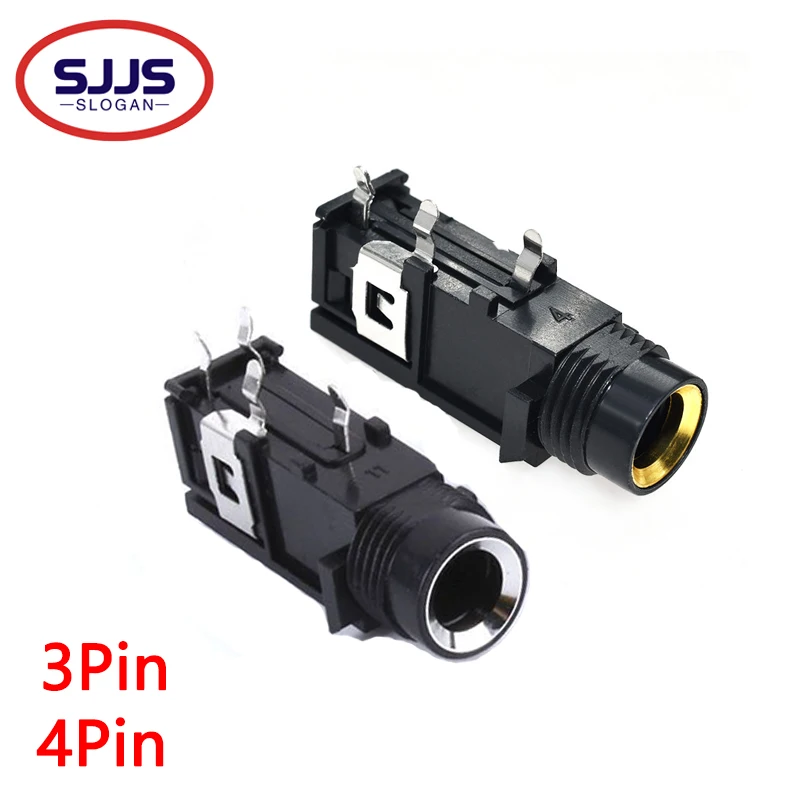 5PCS-6-35mm-microphone-socket-6-5mm-power-amplifier-socket-partial-3Pin ...