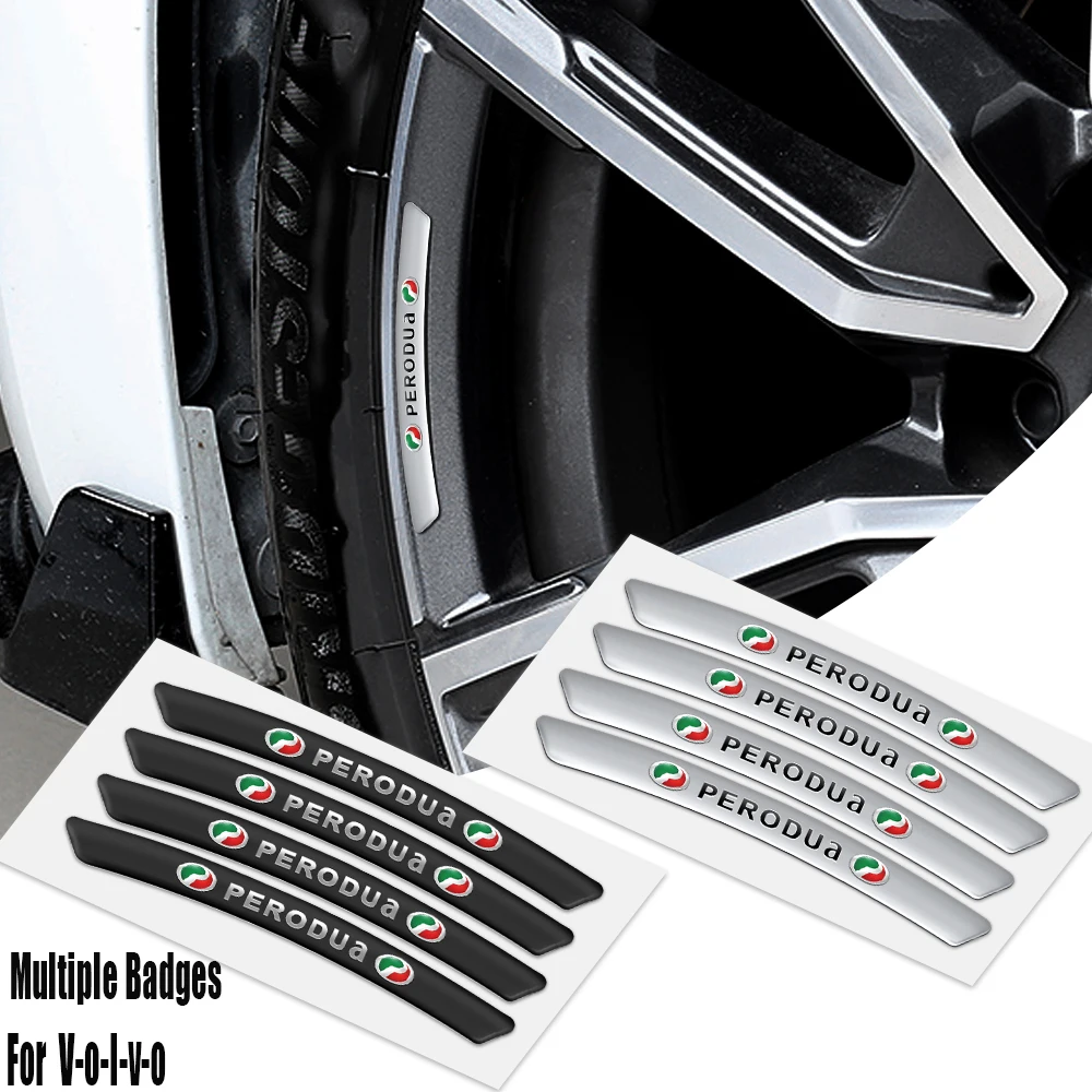 4pcs Aluminum Car Badge Wheel Rim Emblem Decoration Stickers For Volvo ...