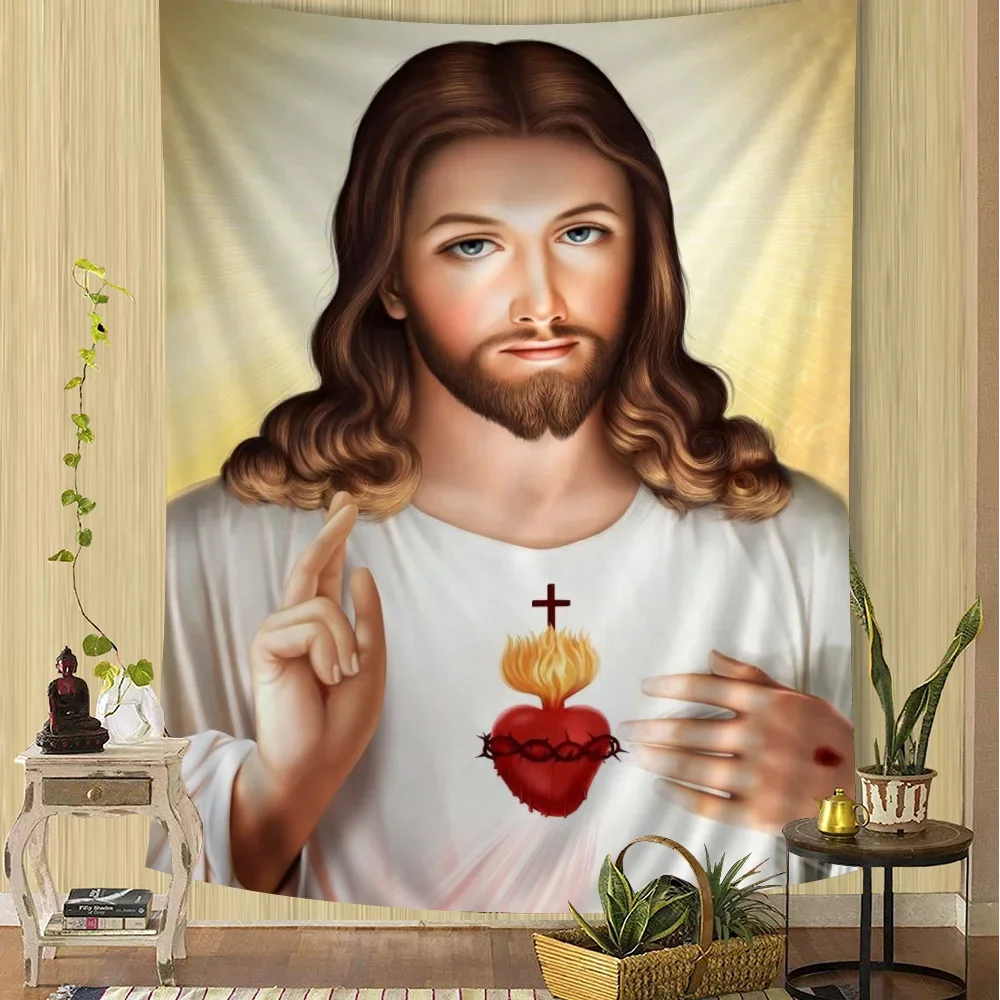 Cristo Jesus Hanging Bohemian Tapestry Indian Buddha Wall Decoration ...