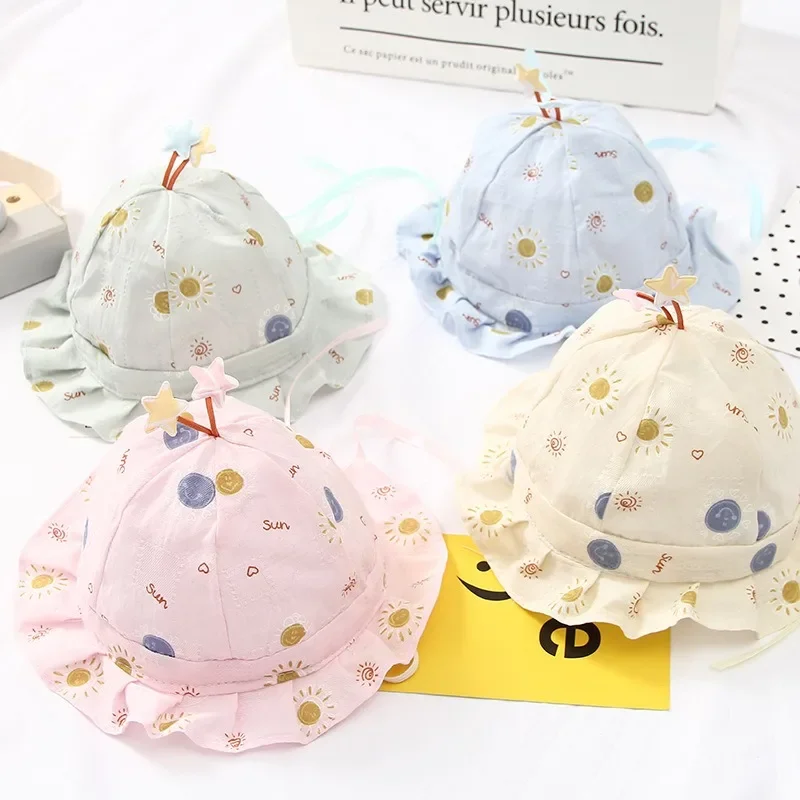 New-Cute-Baby-Hat-with-Pattern-Windproof-Sun-Protection-Summer-Thin ...