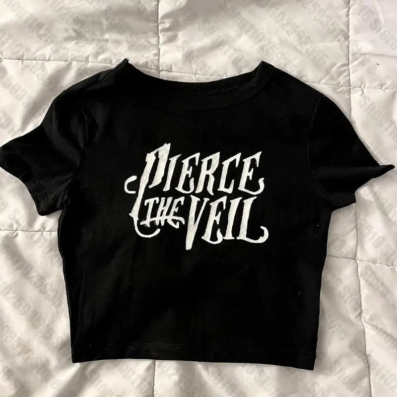 Punk-Letter-graphics-Slim-Crop-Top-Women-Kpop-Short-Sleeve-T-shirts ...