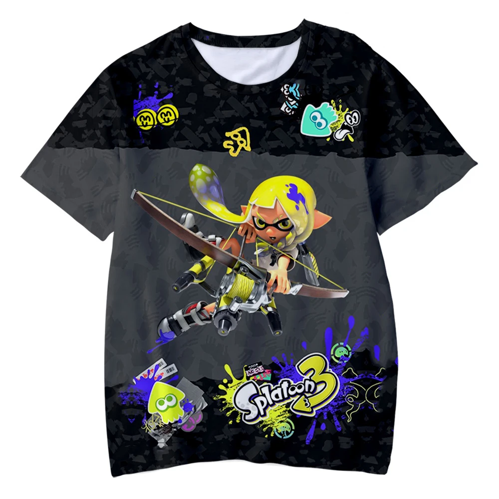 Splatoon-3-T-Shirts-Anime-Graffiti-Shooting-Game-3D-TShirt-Fashion-Kids ...