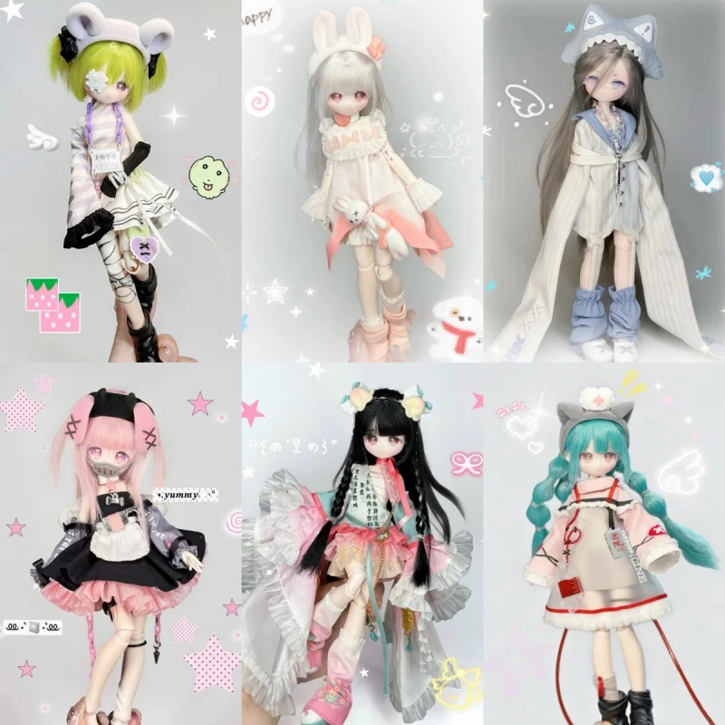 New 1/8 Bjd Lovely Kwaidan Series Blind Box Hair Implanted Bjd Kawaii ...