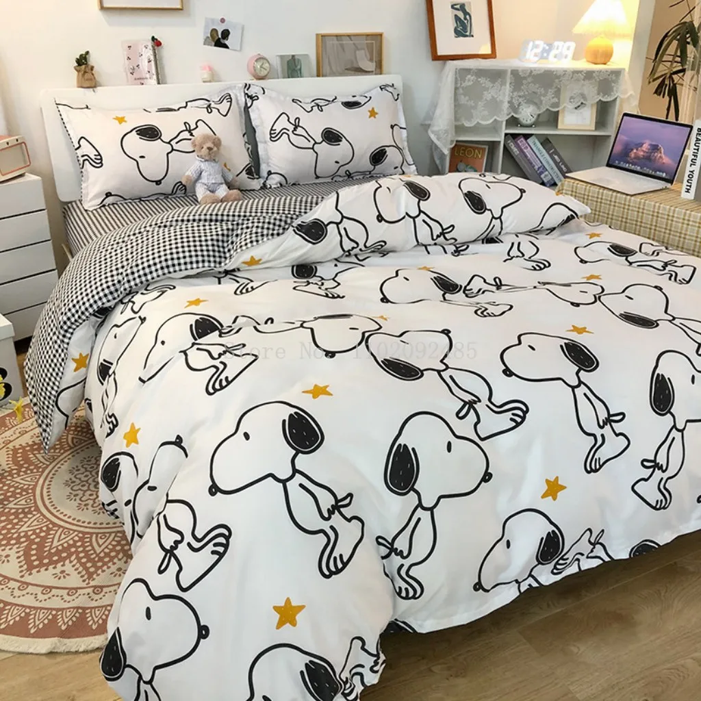 Kawaii-Duvet-Cover-Set-para-Crian-as-Bonito-Consolador-Snoopy-Cama-Do-C ...