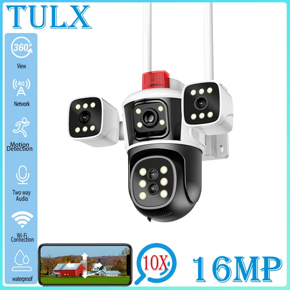 16MP-WiFi-10X-zoom-Four-lenses-camera-outdoor-IP66-waterproof-security ...