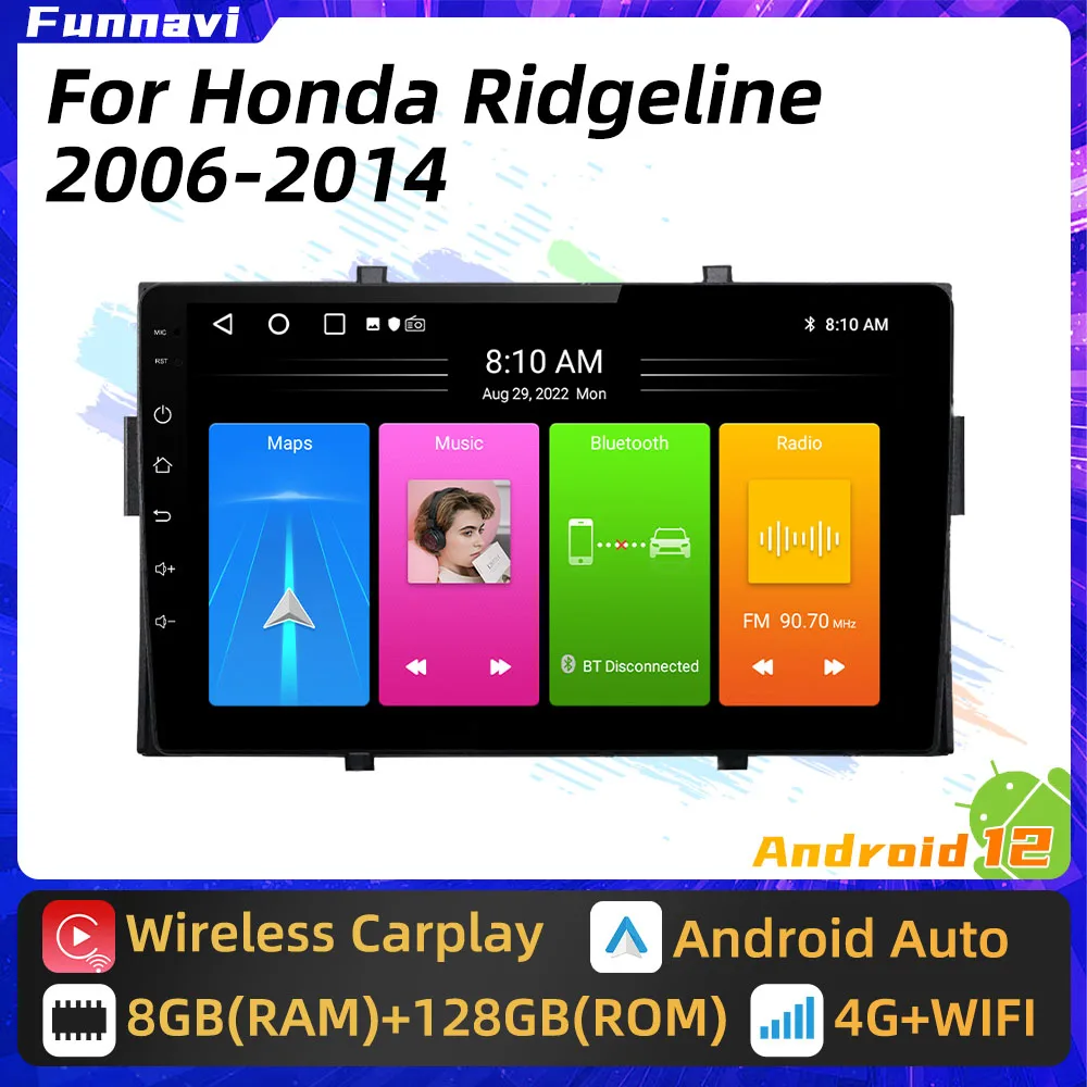 Car-Radio-for-Honda-Ridgeline-2006-2014-2-Din-Android-Stereo-Multimedia ...