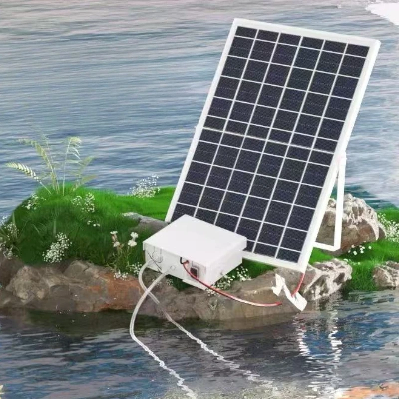 Solar Air Pump Outdoor Fish Pond Rechargeable Oxygen Pump Waterproof ...