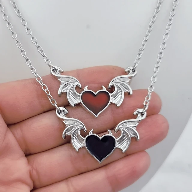 Heart Devil Pendant With Wings