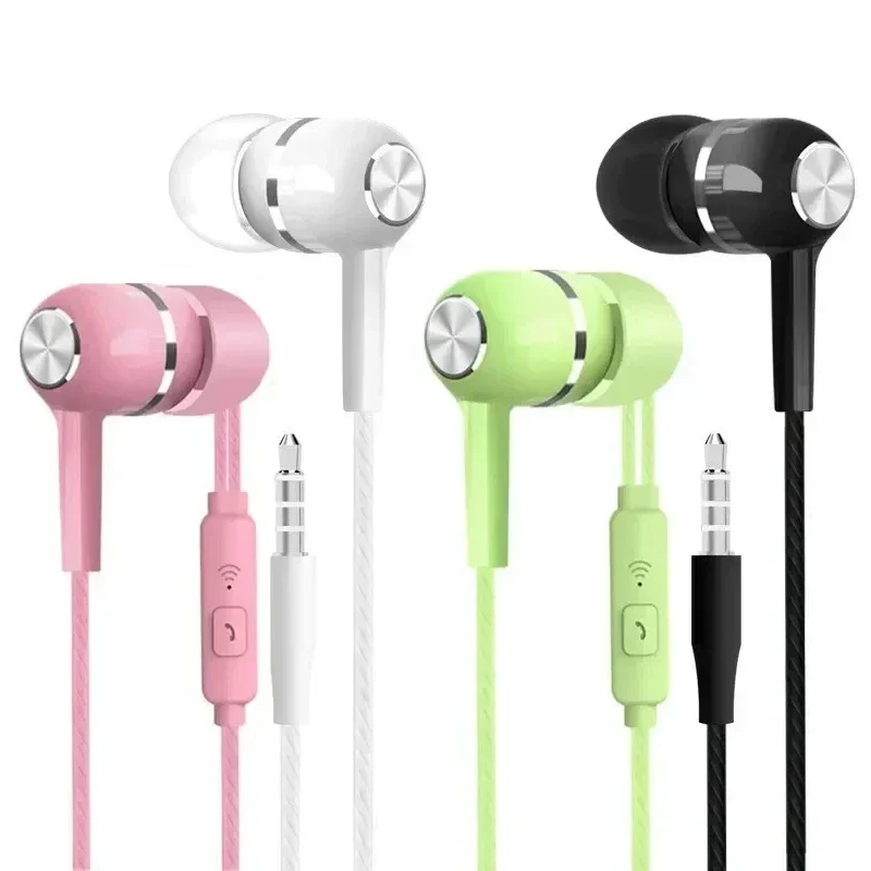 3.5mm Wired Headphones In Ear Headset Wired Earphones with Microphone ...