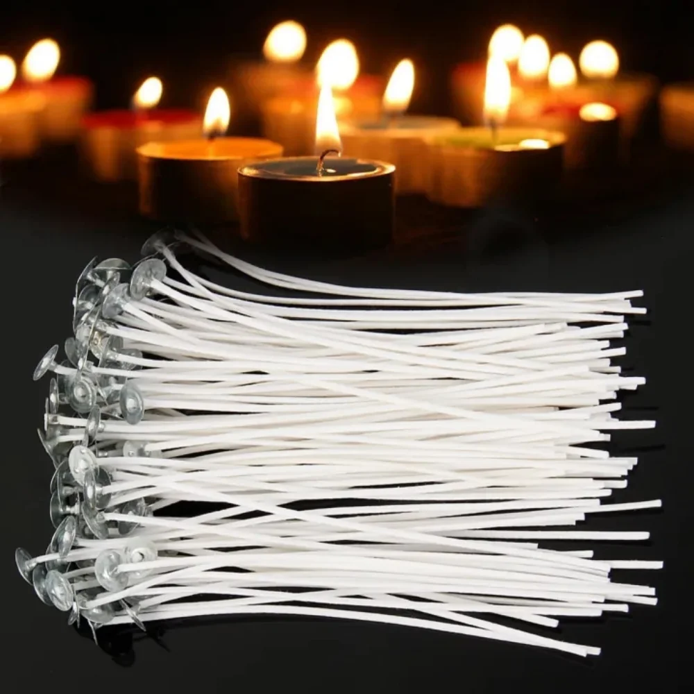 100pcs-DIY-Candle-Wicks-Smokeless-Wax-Pure-Candle-Sustainers-Cotton ...