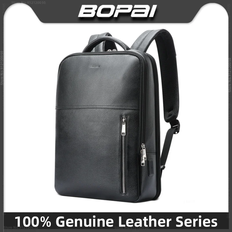 BOPAI-Commuter-Backpack-Men-s-Leather-Business-Backpack-15-6-Inch-USB ...