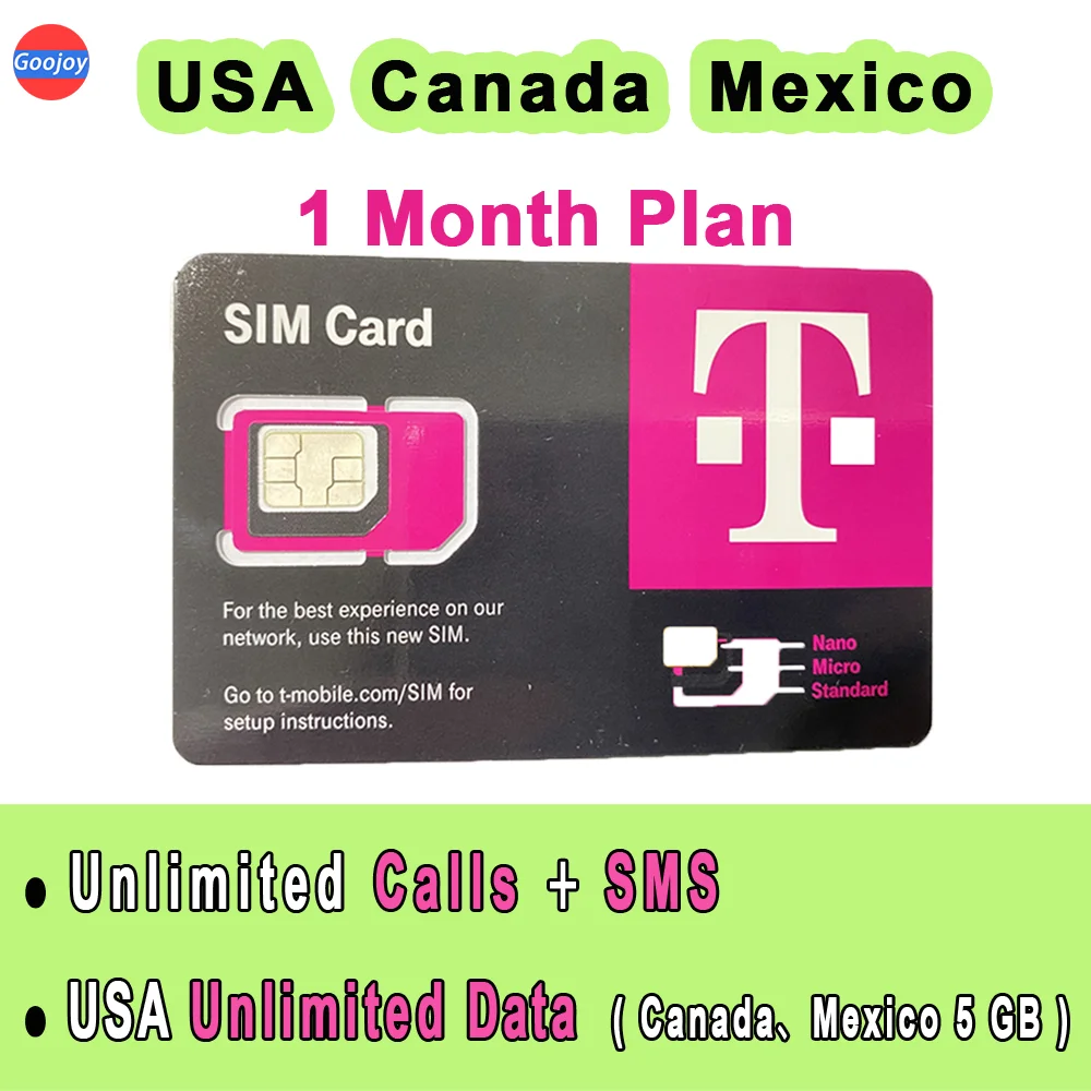 1-Month-USA-Canada-Mexico-Prepaid-Sim-eSIM-Card-5G-4G-Unlimited-Data ...