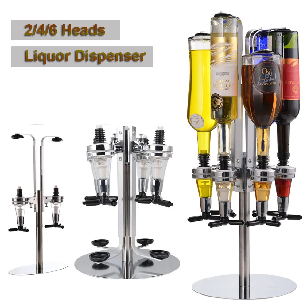 2-4-6-Bottles-Liquor-Dispenser-Rotatable-Alcohol-Drink-Bottle-Wine-Rack ...
