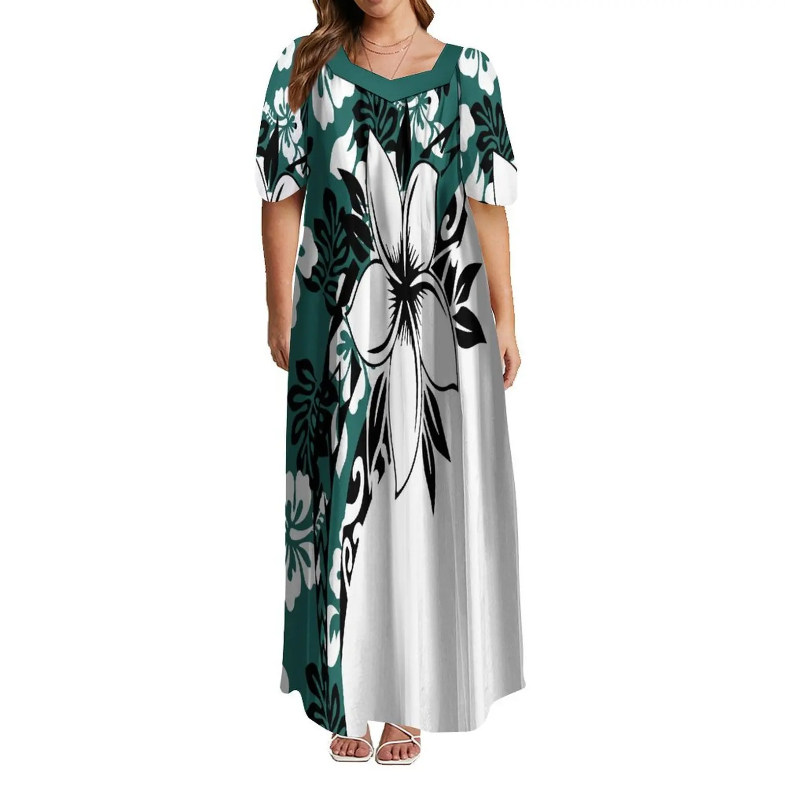 Mumu-vestido-informal-holgado-para-mujer-ropa-de-isla-manga-corta ...