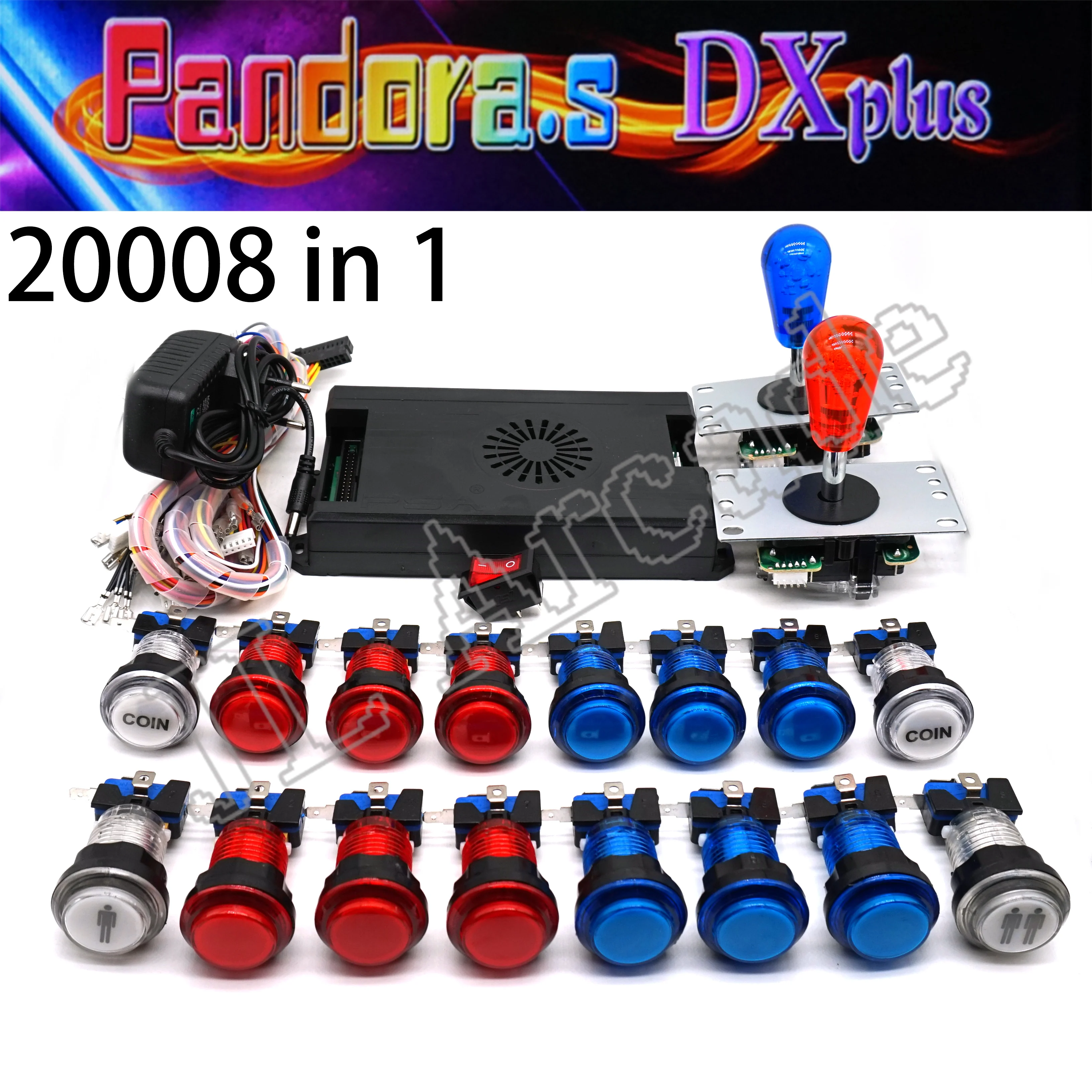 Pandora SAGA Box DX Plus Arcade DIY Kit, LED Push Button, Sanwa ...