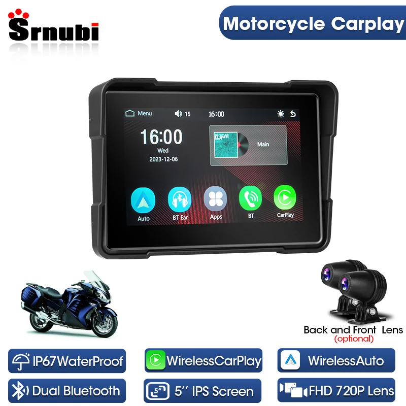 Srnubi-5-Inch-Motorcycle-Carplay-IP67-Waterproof-GPS-Navigation ...