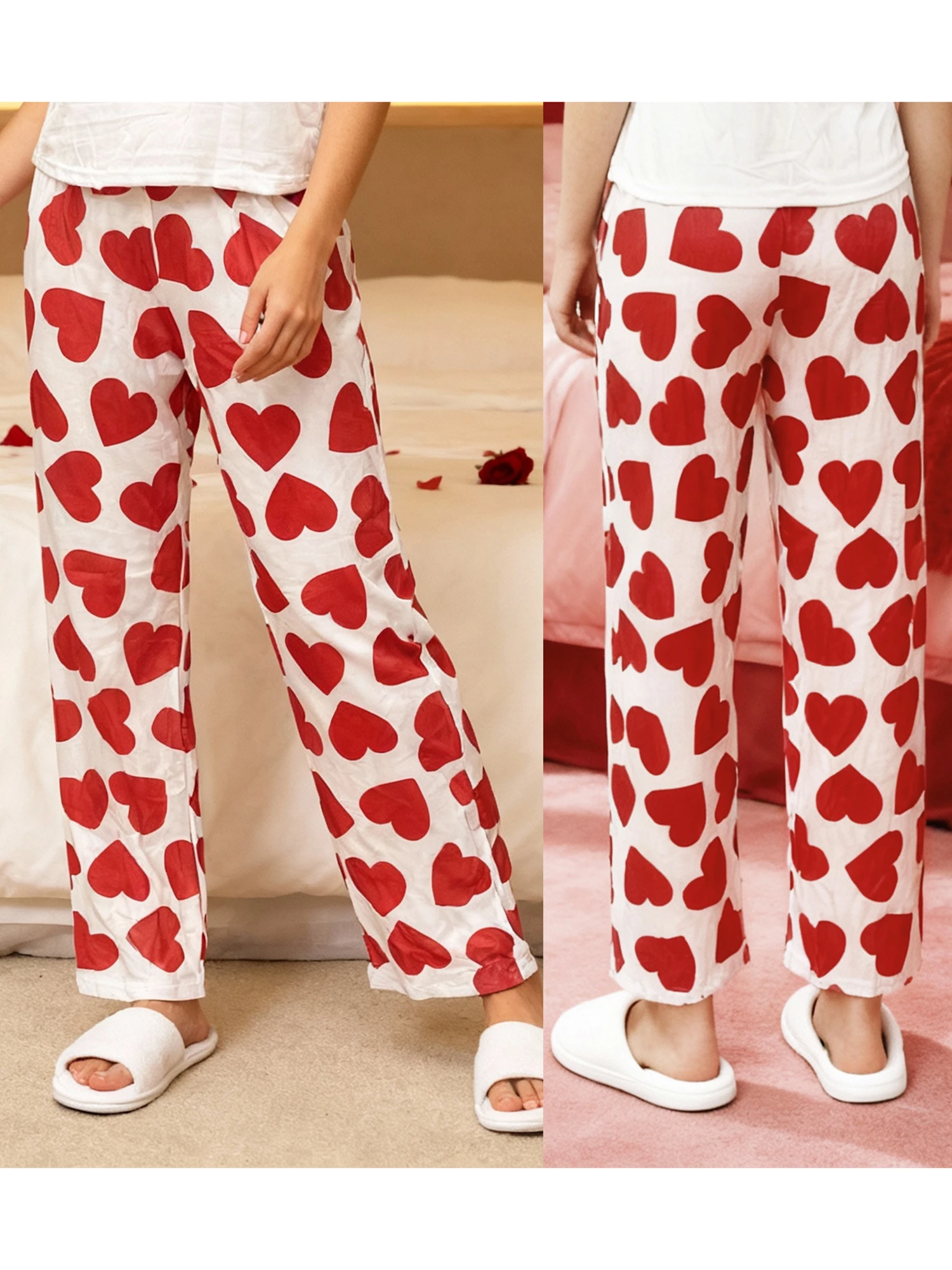 Stylish Valentine s Day Matching Set Adorable Heart Print Tank Top with ...