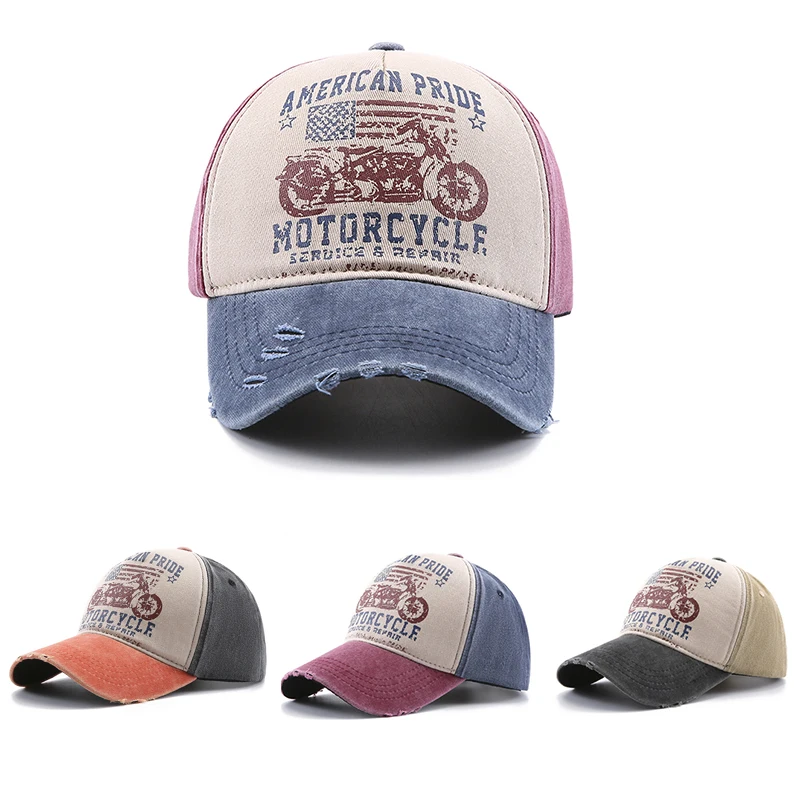 American-Washed-Cotton-Baseball-Caps-Spring-Summer-Snapback-Hat-Hip-Hop ...