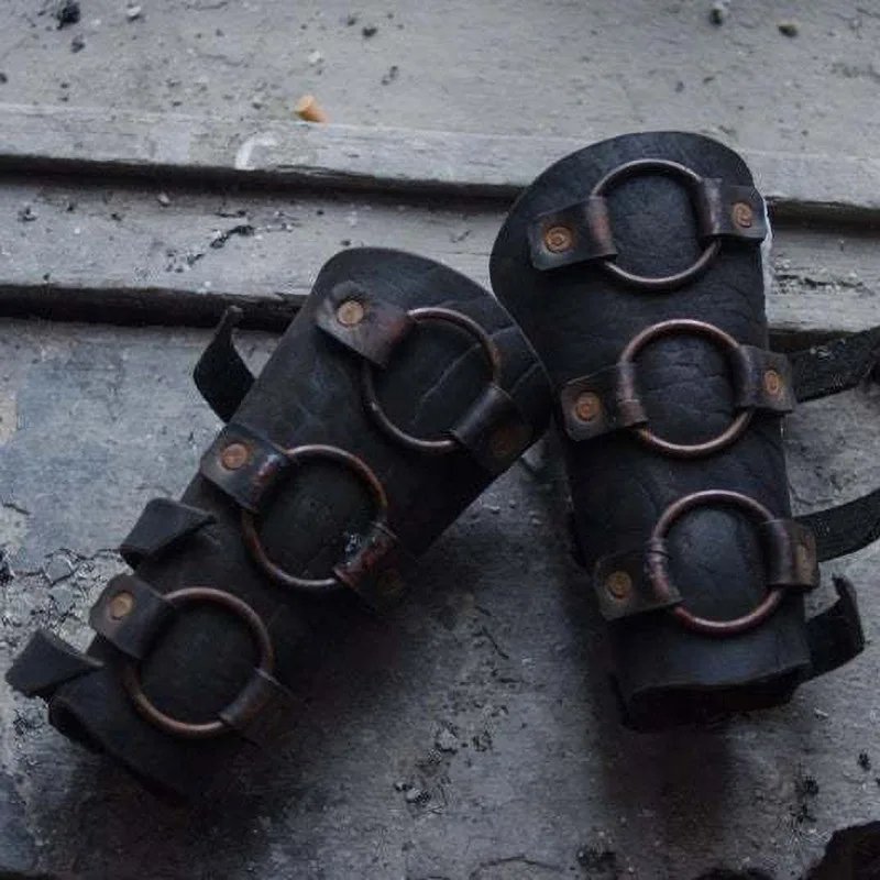 Medieval Cosplay Costume For Men Wrist Bandage Gothic Steampunk Bracer ...