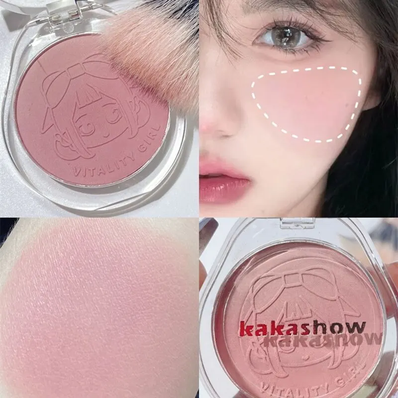 Blush-de-doble-gradiente-maquillaje-natural-brillo-mejilla-Azul-P-rpura ...
