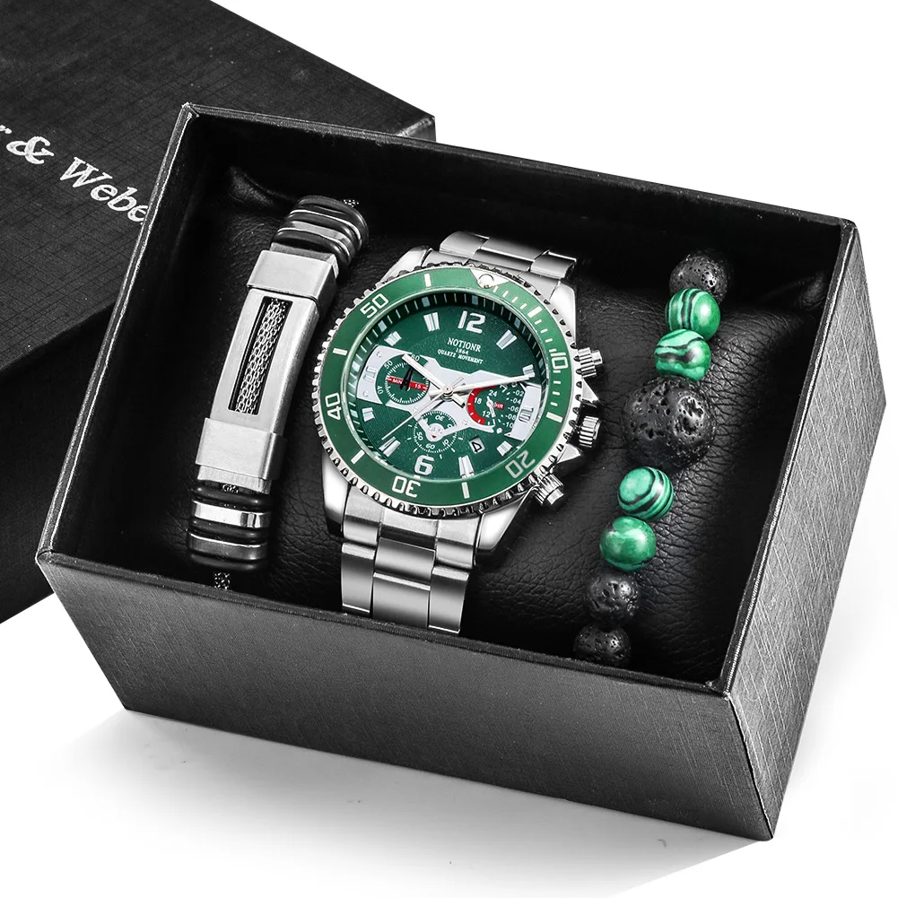 Cool-Watch-Bracelet-Set-Box-for-Men-Luxury-Stainless-Steel-Band ...