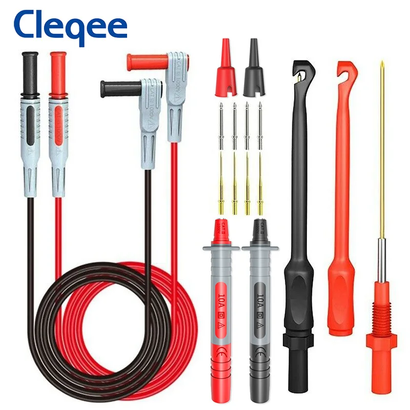 Cleqee P1033b Multimeter Test Probes Leads Kit With Wire Piercing ...