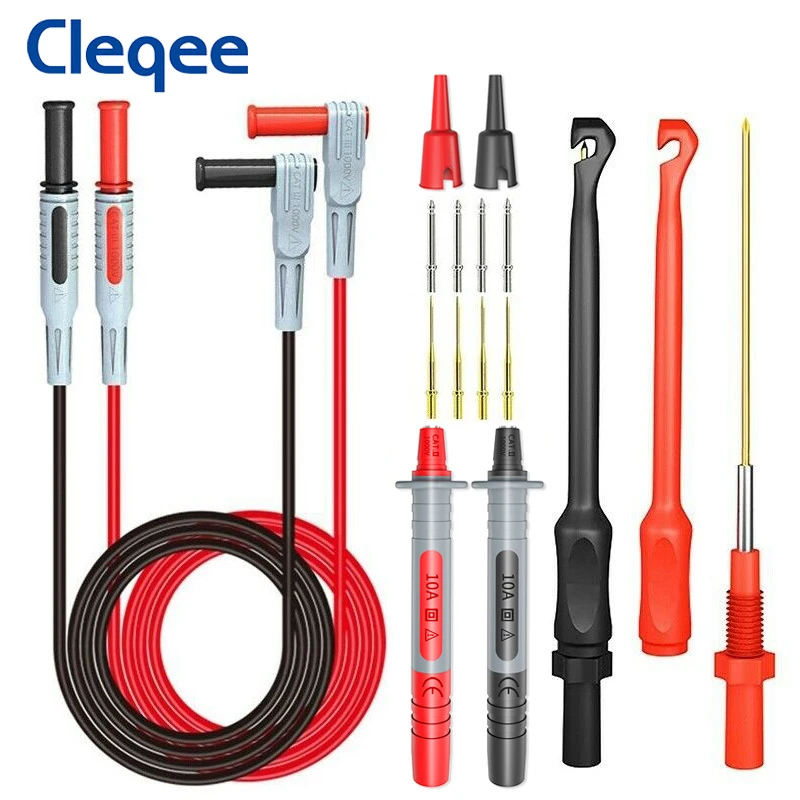 Cleqee P1033b Multimeter Test Probes Leads Kit With Wire Piercing ...