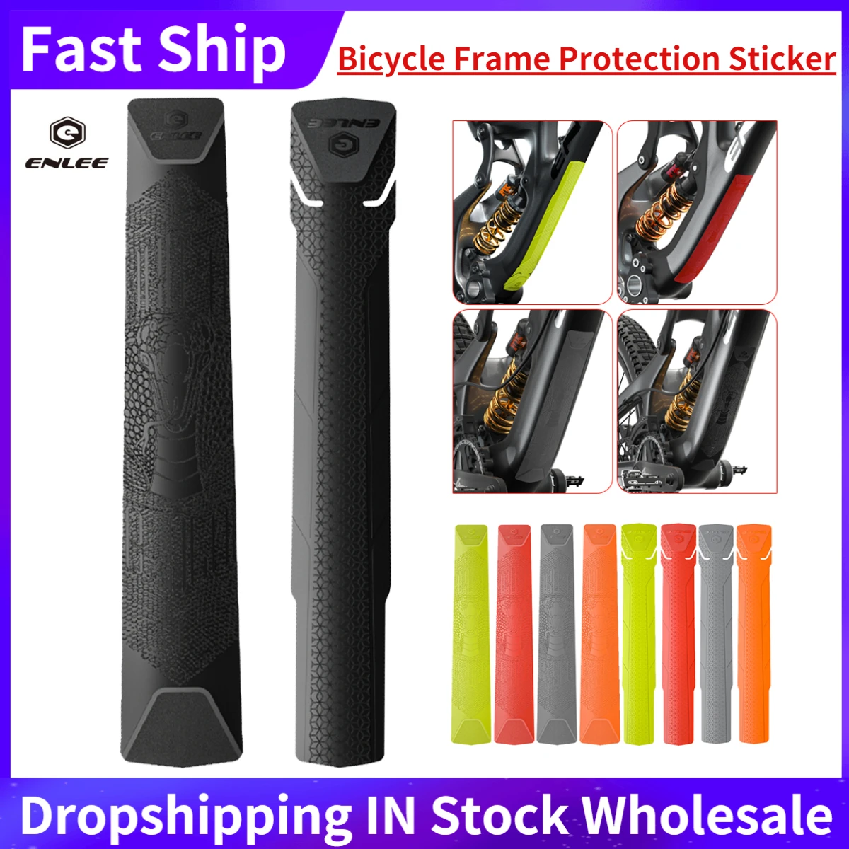 Bicycle Frame Protection Sticker ENLEE MTB Road Guard Cover Removable ...