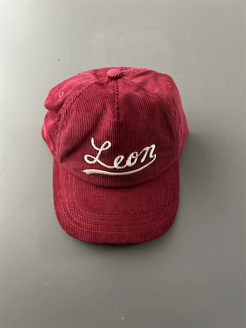 New-Arrivals-Luxury-2024-Leon-Embroidery-Corduroy-Mens-Womens-Hat-Cap ...