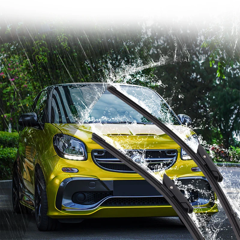 2pcs Car Abs Front Windshield Boneless Wiper Device For Mercedes Smart ...