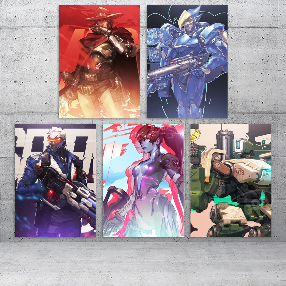 Canvas-HD-Prints-Overwatch-Painting-Jesse-Mccree-Wall-Art-Jack-Morrison ...