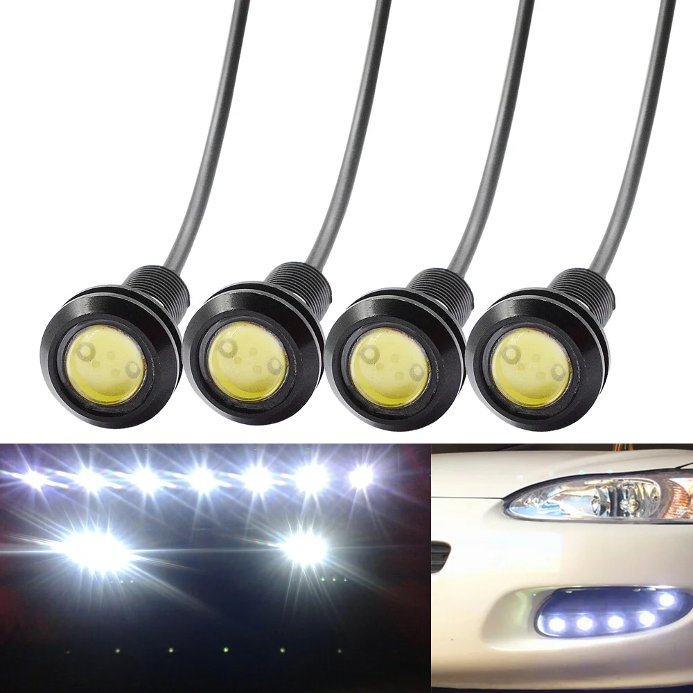 4x Dc 12v Eagle Eye Led Daytime Running Lights Backup Auto Motor ...