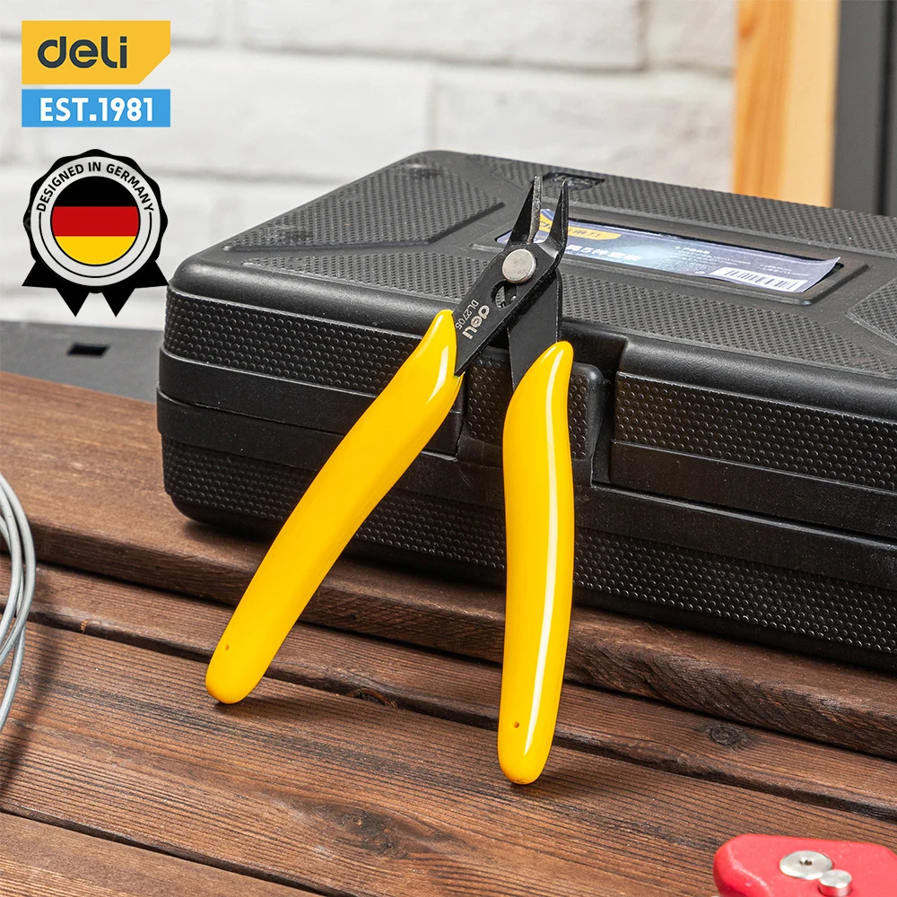 Deli 4.5 Inch Tools Plastic Cutting Nippers Non Slip Handle Wire ...