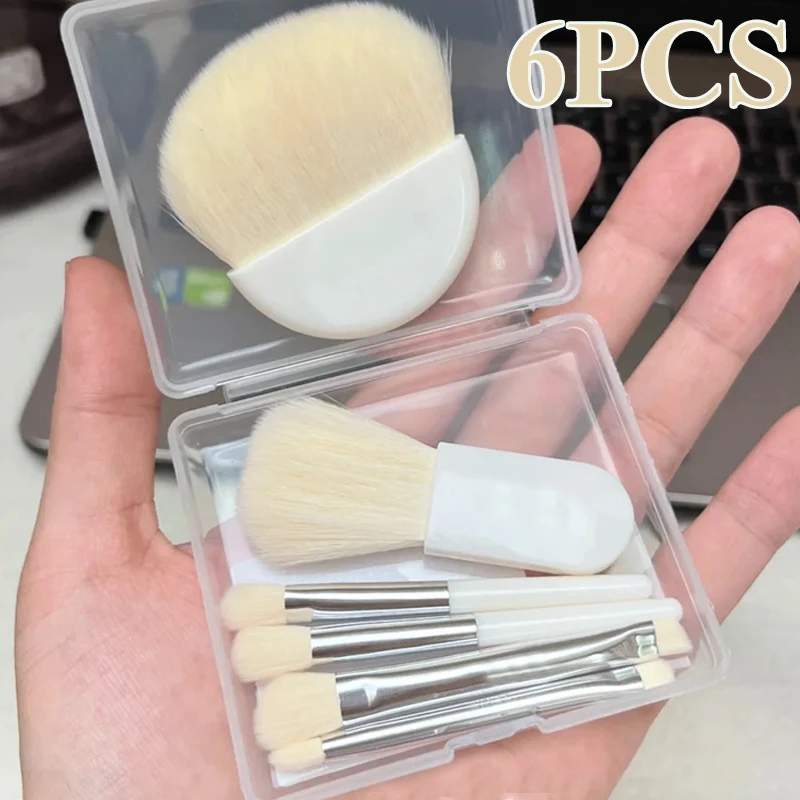 Portable-Makeup-Brushes-Tool-Set-6pcs-Soft-Fluffy-Cosmetic-Powder ...