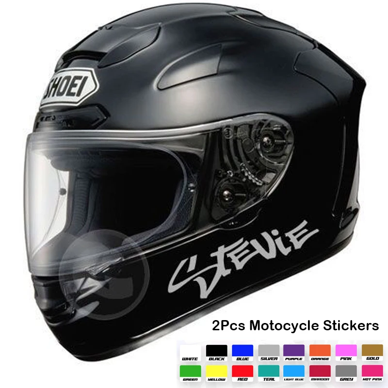 2pcs Motorcycle Helmet Stickers Personalised Name Label for Crash ...