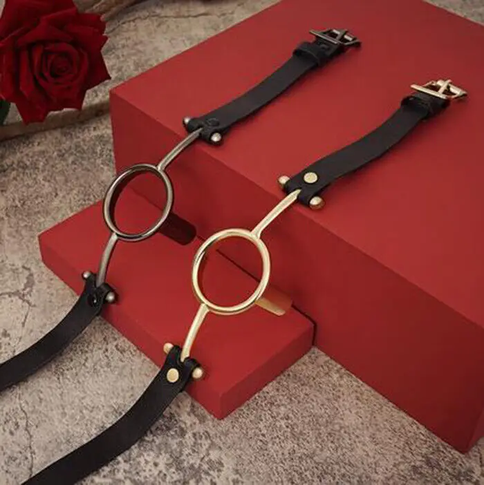 Metal-O-Ring-Gag-with-Tongue-Depressor-Oral-Fixation-BDSM-Toy-Deep ...