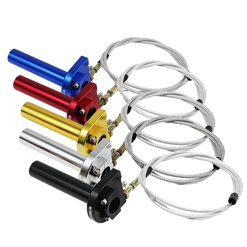 7/8" 22mm Aluminum Throttle Grip Twist Quick Action Gas Throttle Settle ...