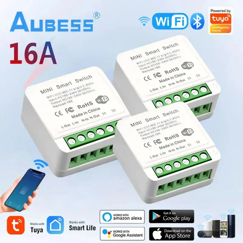 Tuya-WiFi-Smart-Switch-Module-16A-Wireless-DIY-Light-Switch-Support-2 ...