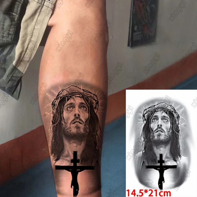 Zwarte Jezus Christus Tatoeages