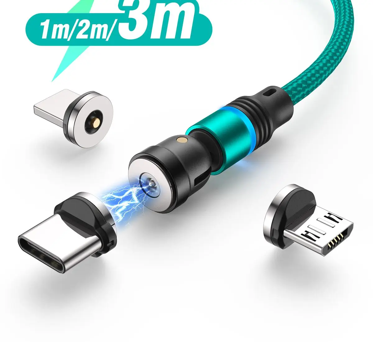 Magnetic-Charging-Cable-Magnet-Charger-Micro-USB-Type-C-Cord-USB-Cable ...