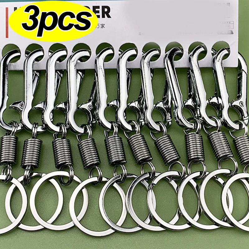 1-3pcs-Retractable-Spring-Key-Chain-Stainless-Steel-Gourd-Buckle ...