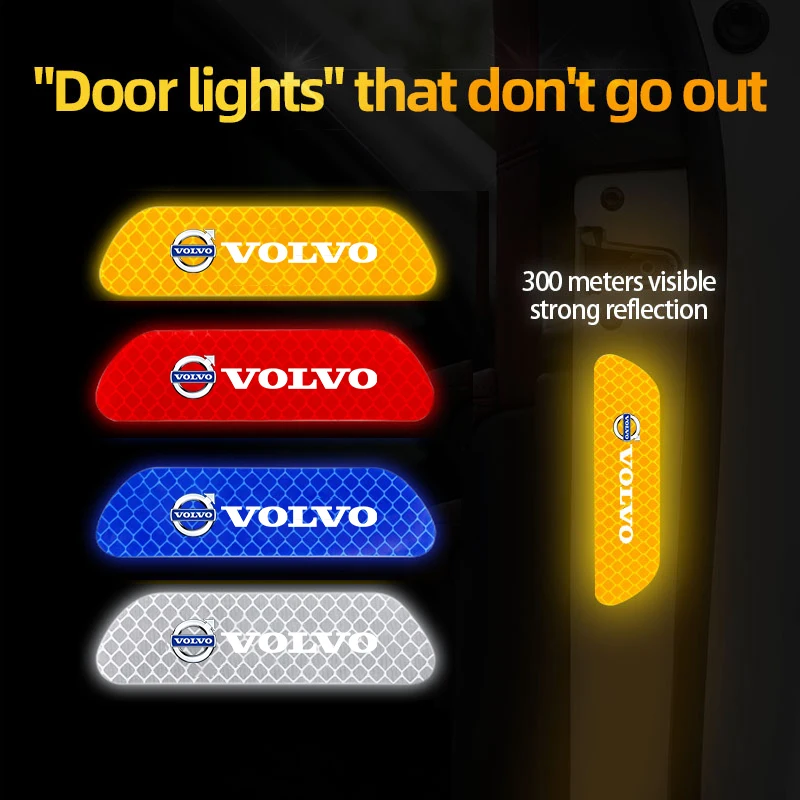 Car-Door-Reflective-Sticker-Night-Light-Warning-Decal-For-Volvo-XC90 ...